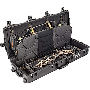 Black Pelican 1745 Air Bow case with custom interior & 2 TSA locking latches.