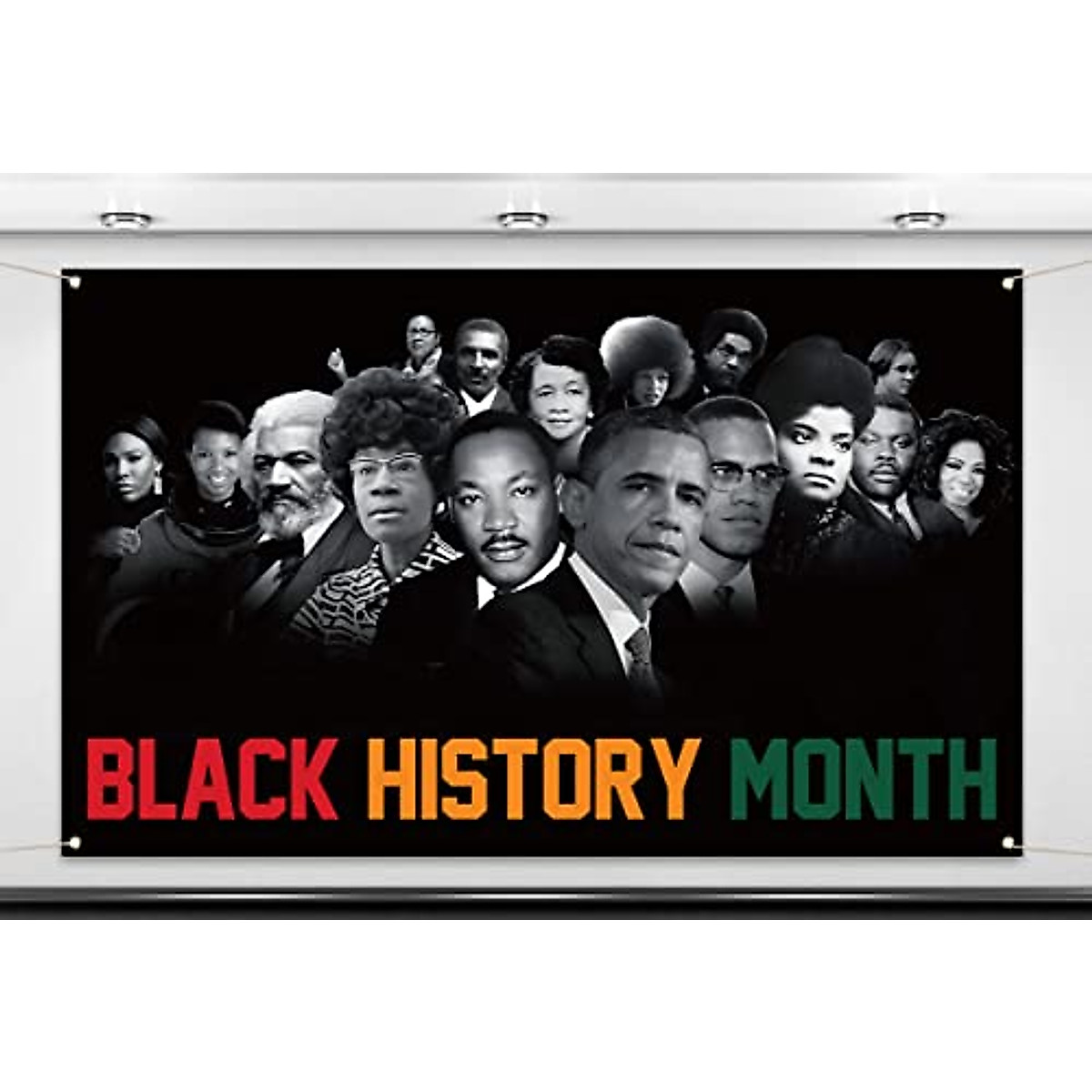 Nepnuser Black History Month Photo Booth Backdrop African American Festival Holiday Party Decoration Art Poster Indoor Outdoor Wall Decor-5.9×3.6ft