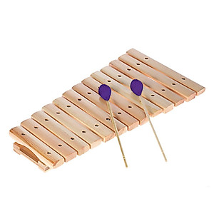Marimba Mallets, Uspacific 1 Pair Medium Hard Yarn With Beech Handle Medium Hard for Percussion Marimba Playing