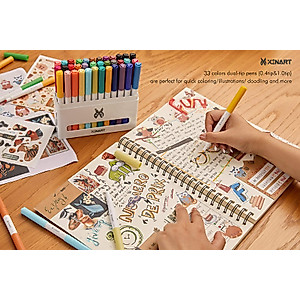 XINART Dual Tip Pens For Cricut Maker 3,Maker,Explore 3,Air 2,36 Pack Markers Pens Set Black Waterbased Ink Ultimate Fine Point Pen Supplies Bundle Marker Pen For Cricut Maker 3 (0.4 Tip & 1.0 Tip)