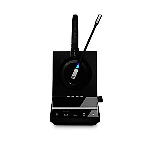 Sennheiser SDW 5016 (507016) Single-Sided Wireless DECT Headset for Desk Phone Softphone/PC& Mobile Phone Connection Dual Microphone Ultra Noise-Canceling, Black, 3 inches