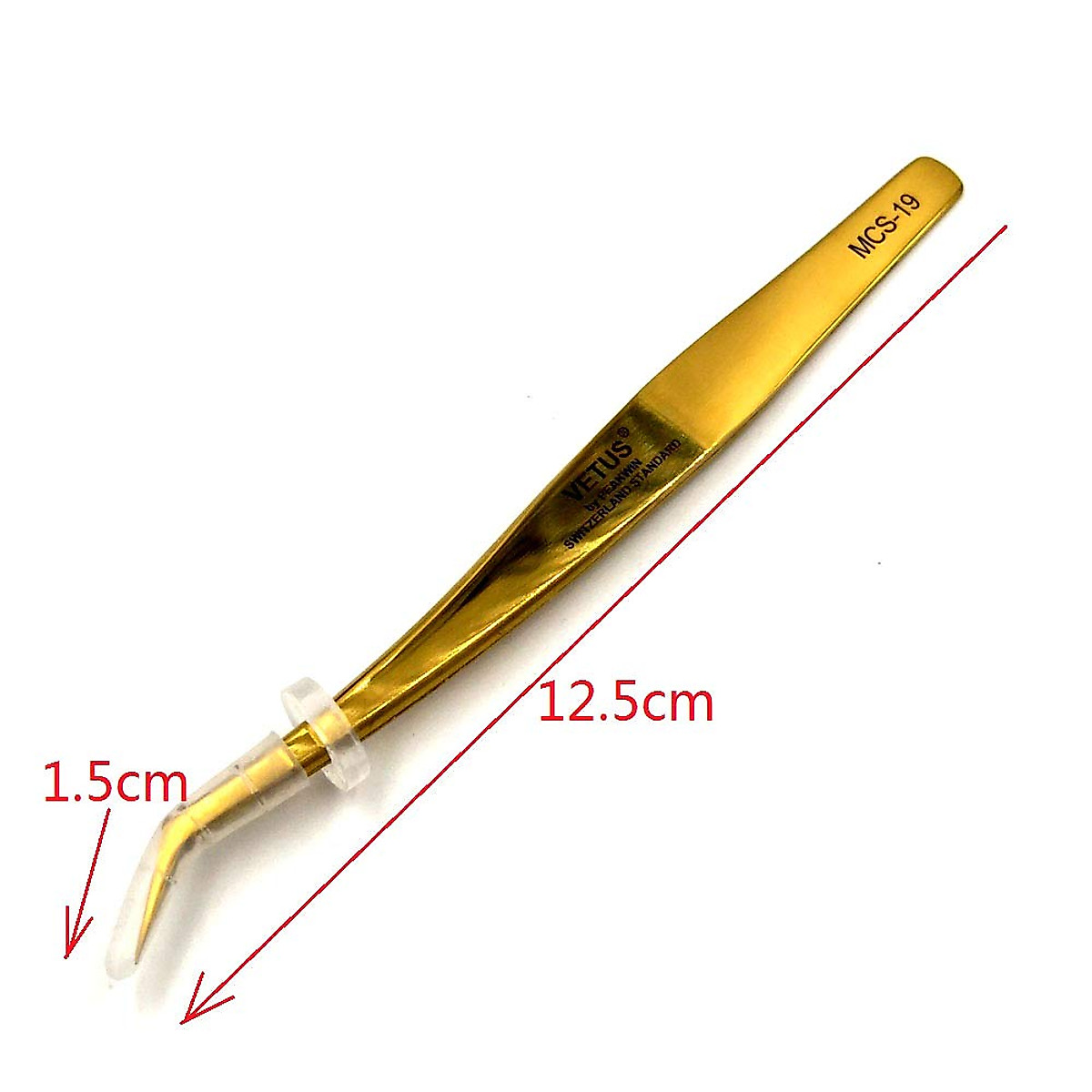 Vetus MCS Makeups Tweezers for Beauty Eyelashes Grip Picking Selection Works (MCS-19)