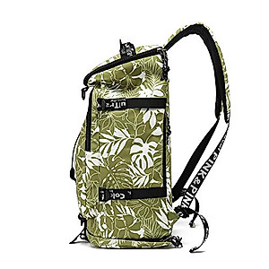 Gym Duffle Bag Backpack 4-Way Waterproof with Shoes Compartment for travel Sport Hiking laptop (olive-green) XL