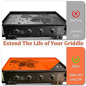 Silicone Blackstone Griddle Cover, 28 Inch Blackstone Griddle Cover Mat, Reusable Heavy Duty Food Grade Blackstone Accessories, Protect Grill From Rust,Insects, Leaves