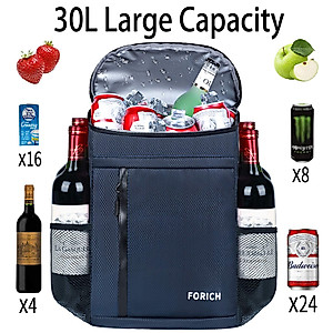FORICH Soft Cooler Backpack Insulated Waterproof Backpack Cooler Bag Leak Proof Portable Small Cooler Backpacks to Work Lunch Travel Beach Camping Hiking Picnic Fishing Beer for Men Women