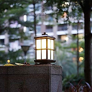 HNTHY Simple Chinese Style Column Head Lamp LED Doorpost Garden Lamp Waterproof Super Bright Villa Fence Home Door Lamp