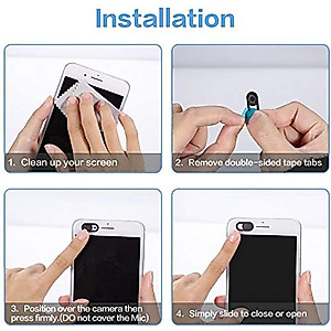 Privacy Camera Cover Security Blocker Webcam Closure for Galaxy A72, A52, A42, A32, A12 - White Compatible with Samsung Galaxy A72, A52, A42, A32, A12