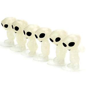 Glow in The Dark Alien Figurines for Kids - 100 Pcs Small Halloween Toys for Halloween Party Favors - 1" Bulk Toys Goodie Bag Pinata Stuffers - Bulk Gifts for Kids - Vending Machine Toy - Easter Toys