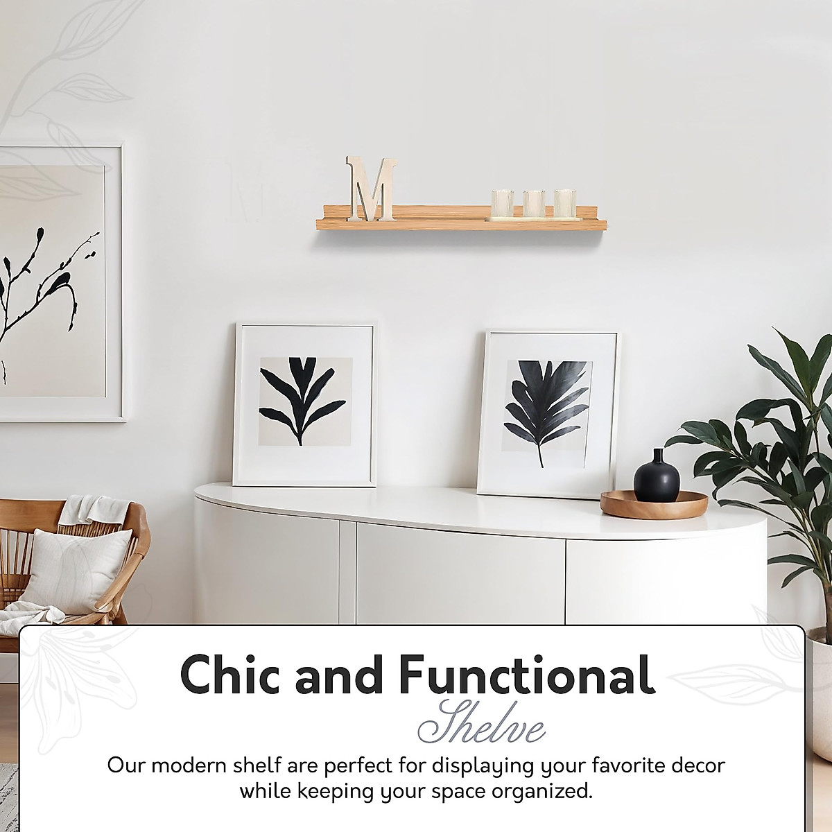 InPlace Shelving 0191826 Stafford Wall Mountable Shelf, Unfinished, 31-Inch Wide by 4-Inch Deep by 5-Inch High