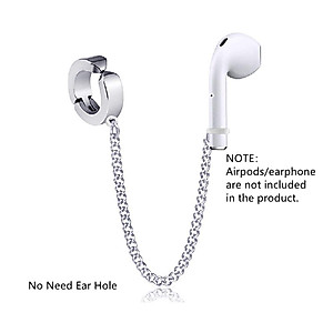 1 Pair (Needn't Ear Hole) Anti Lost Earring Strap Bluetooth Earphone Holders Accessories Unisex Anti-lost Earring Clip For AirPods Pro Earhooks-Style 2#