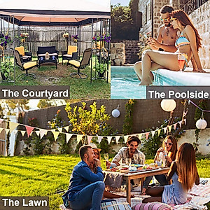 TTY Patio Furniture Set 4 Pieces Outdoor Rattan Chair Wicker Sofa Garden Conversation Bistro Sets for Yard, Pool or Backyard, Best Wicker Furniture Outdoor 4pc Garden Patio Conversation Set, Black