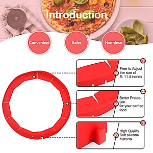 RONGRONG Adjustable Pie Crust Shield, BPA-free and Food Safe Silicone Pie Protector for Baking Pie, Fits Rimmed Dish 8" - 11.5" - Dishwasher Safe (2 Pack)