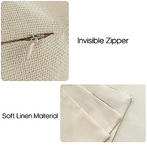 YCOLL Pillow Covers 18x18 Set of 4，Modern Sofa Throw Pillow Cover, Decorative Home Outdoor Linen Fabric Geometric Pillow Case for Couch Bed Car，Gray