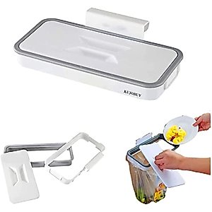 Garbage Bag Holder Kitchen Cupboard Hanging Garbage Bag Trash Can Waste Garbage Bin Rack Holder Kitchen Tools Kitchen Supplies Garbage Storage Rack Can with Lid