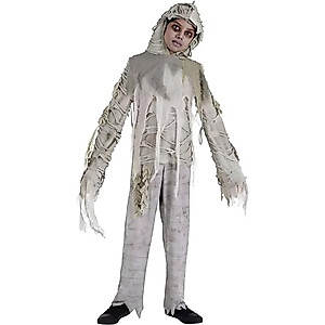 Cheesecloth Mummified Costume with Attached Hood Set - X-Large (14-16) - Ideal for Halloween, Costume Parties, Dress-up, Role-playing, and Any Other Occasion