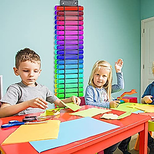 Hanging Vinyl Roll Storage with 54 Compartments Vinyl Roll Holder Vinyl Organizer Craft Vinyl Rack Door Wall Mount for Vinyl Sheets Heat Transfer Paper Craft Room Storage (Dark Gray)