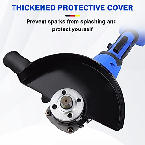 21V Cordless Angle Grinder Kit, 4-1/2'' Blade,10000 RPM Brushless Motor Electric Angle Grinder w/ 2-Position Handle, 3.0Ah Battery Grinder & Quick- Charger, for Cutting, Polishing