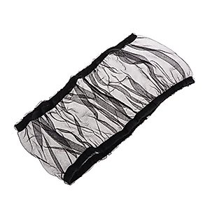 YUNAWU Nylon Mesh Bird Seed Catcher Guard Net Cover Shell Skirt Traps Cage Basket S M L (L, Black)