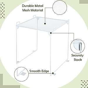 Panelee Locker Shelf for School Collapsible Locker Organizer Stackable Metal Locker Organization Gym Locker Accessories for Standard Size Locker Work Kitchen Office Bathroom (White, Single Layer)