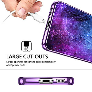 GUAGUA Compatible with Samsung Galaxy S23 Case 6.1 Inch Glow in The Dark Noctilucent Luminous Space Nebula Slim Fit Cover Shockproof Protective Anti Scratch Case for Samsung S23 5G, Blue Nebula