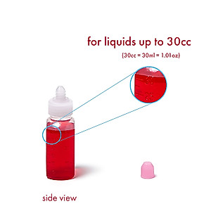 Reusable Liquid Container (30cc) - Squeezable Travel Bottle BPA-Free With Twist Cap - 10 Bottle Pack