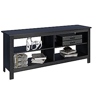 Panana Black TV Stand for 50 inch TV, Storage Shelves, Entertainment Center, Media Console, Living Room, Bedroom
