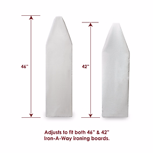 Handi-Press Iron-A-Way Ironing Board Replacement Cover and Pad, Cool Grey