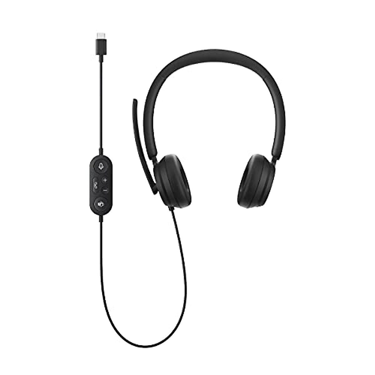 Microsoft Modern USB-C Headset - Wired Headset,On-Ear Stereo Headphones with Noise-Cancelling Microphone, USB-C Connectivity, in-Line Controls, PC/Mac/Laptop - Certified Teams