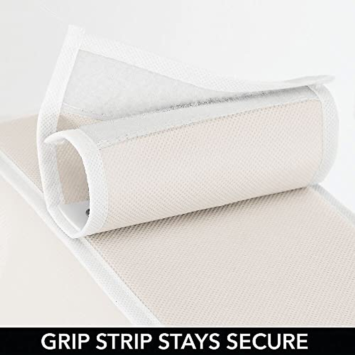 mDesign Soft Fabric Over Closet Rod Hanging Storage Organizer with 10 Shelves for Child/Kids Room or Nursery - Cream/White