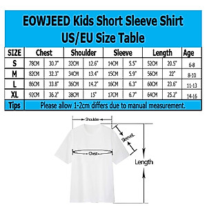 EOWJEED Kids T Shirts for Boys Girls Shirt 3D Blue White Lightning Graphic Printing Classic Crewneck Design Youth Teen Tee 8-10 Years