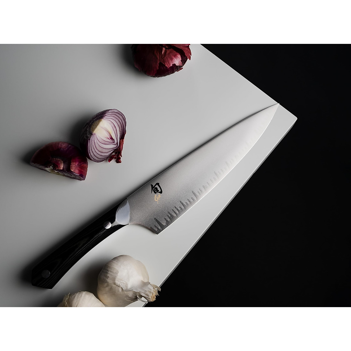 Shun Narukami 10" Chef’s Knife, Handcrafted Japanese Kitchen Knife, Blue II Carbon Steel Core and San Mai Stainless Steel Cladding, Micarta Handle, Chef Knife for Professional and Home Chefs