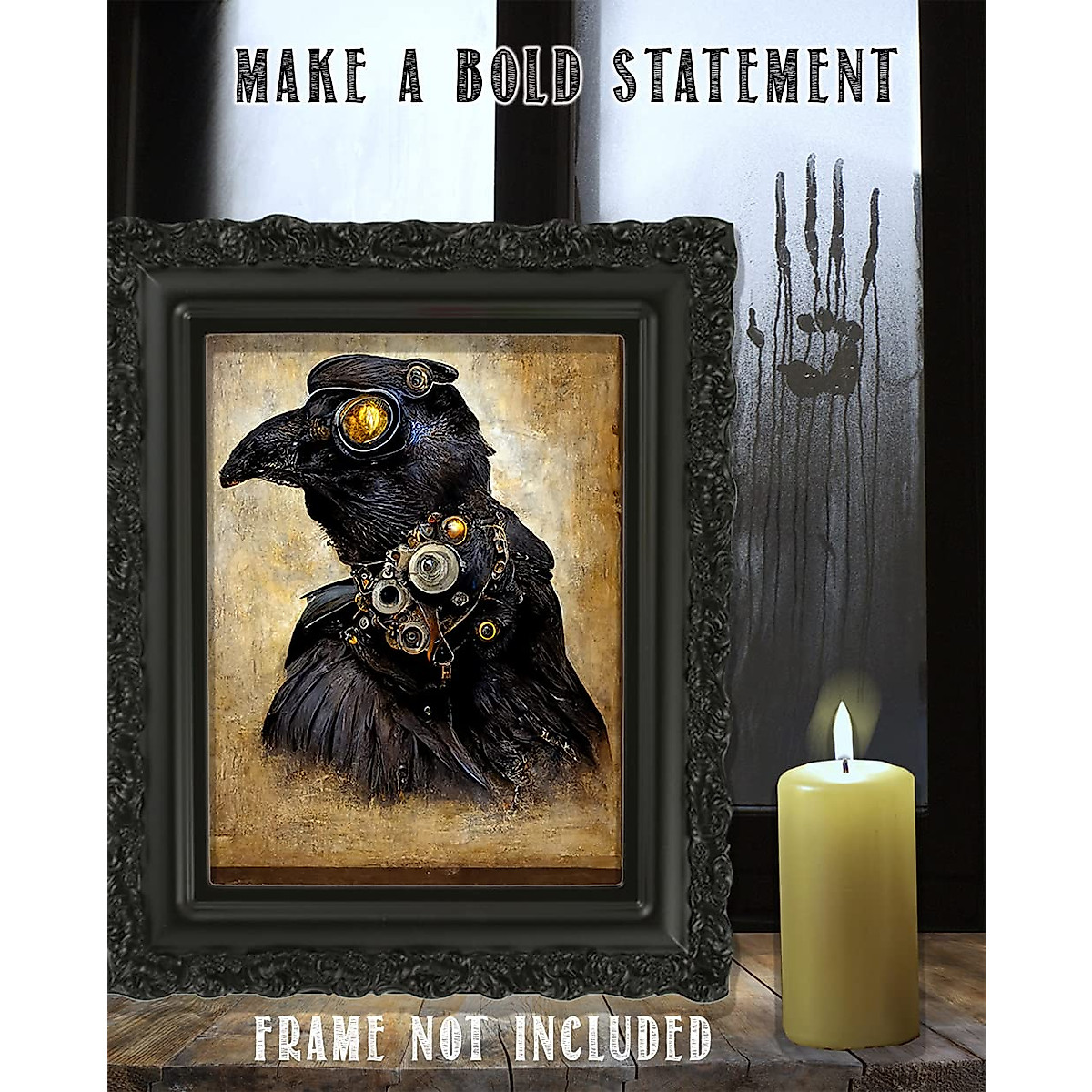 Steampunk Raven - 11x14 Unframed Wall Art Print - Makes a Perfect Home Conversational Piece and Gift