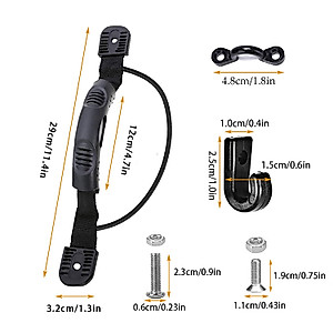 2 Pack Kayak Handles，Kayak Side Handle Mount with Screws and Bungee Paddle Holder Kit for Ocean Kayak Handle Luggage Handle Replacement Parts and Accessories