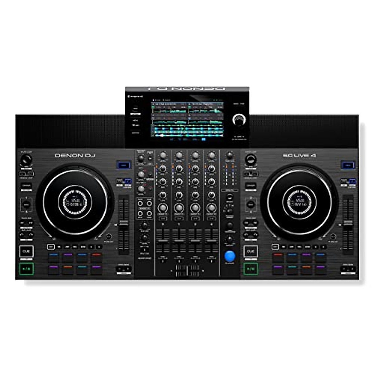 Denon DJ SC LIVE 4 - Standalone DJ Controller, 4-Channel Mixer, Amazon Music Unlimited Streaming, Wi-Fi, Speakers, Serato DJ & Virtual DJ Compatible