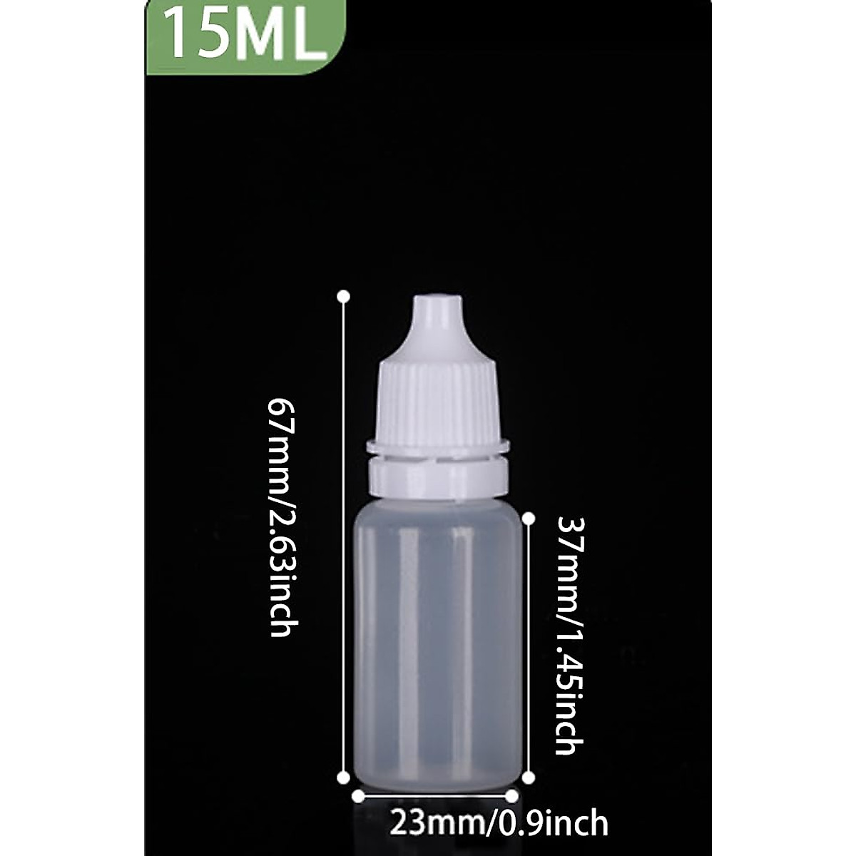NaYiissi 10 pieces 15ml Plastic Dropper Bottle with Childproof Cap, Portable Squeezable Eye dropper Containers Great for Solvents, Light oils, Saline, etc