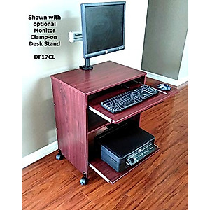 Narrow Computer Laptop desk w/sliding printer shelf - 24" W S2326