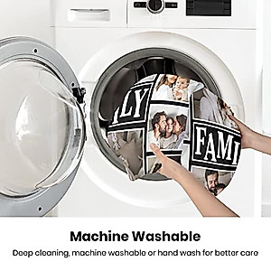 Custom Blankets with Photos, Custom Blanket with Picture for Family Mom Dad Couples Baby, Personalized Picture Blanket with 10 Photos Collage, Personalized Picture Throw Blanket for Birthday