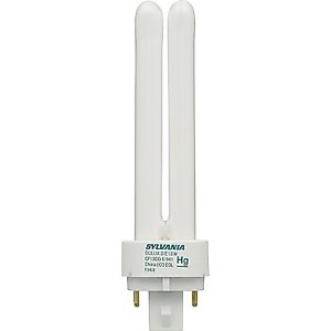 LEDVANCE Sylvania 20667 Compact Fluorescent 4 Pin Double Tube 4100K, 13-watt, White