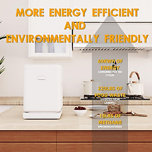 DoubleTT Electric Indoor Compost Bin | 3L Smart Composter | Food Cycler with Big Capacity | Compost Machine for Apartment Countertop