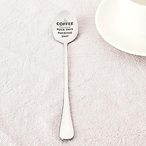 Funny Coffee Spoons Gifts for Best Friend Christmas Gifts for Women Birthday Gifts for Teen Girls Boys Stocking Stuffers for Men Inspirational Encouragement Gifts for Coworkers Leaving Gift Ideas