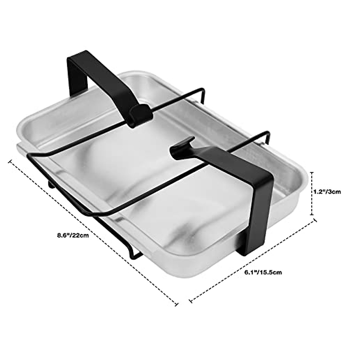 Stanbroil 7515 Aluminum Gas Grill Catch Pan and Holder Grease Collection Pan Replacement for Weber Genesis 1000-5500, Genesis Silver/Gold/Platinum, Genesis II Series, Platinum I/II, and Summit Grills