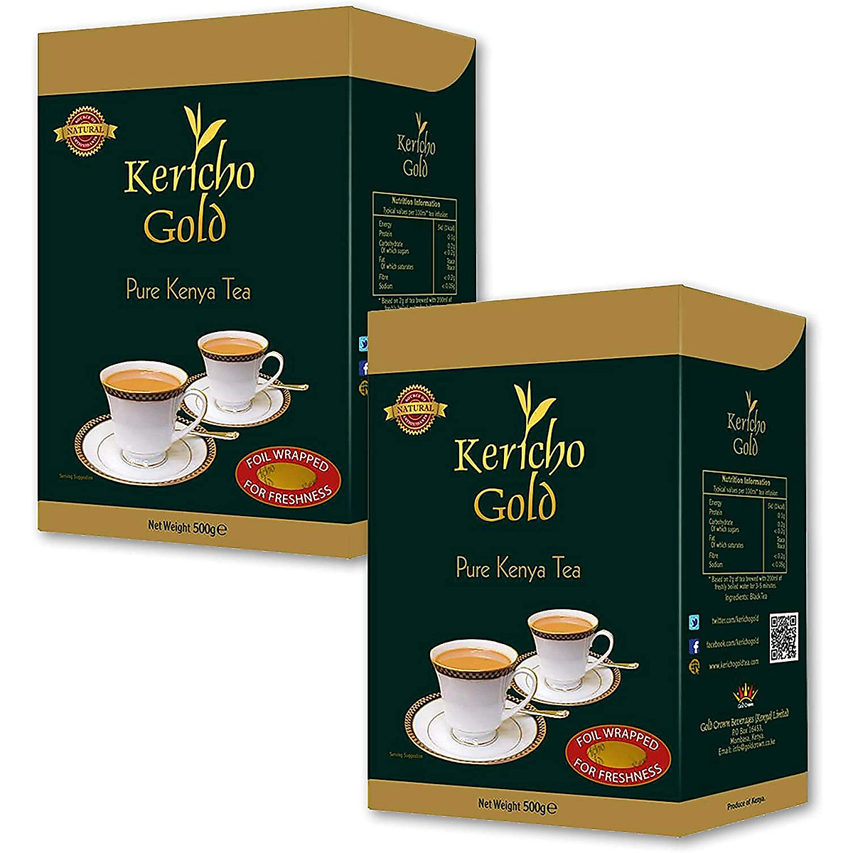 Kericho Gold Black Loose Leaf Tea - 500g (Pack of 2)