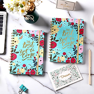 2023 Planner – Weekly ＆ Monthly Planner 2023, Jan 2023 – Dec 2023, 6.4" x 8.5" with 12 Monthly Tabs, Flexible Hardcover, Thick Paper, Inspirational Quotes, Strong Spirals Wirebound Organizer