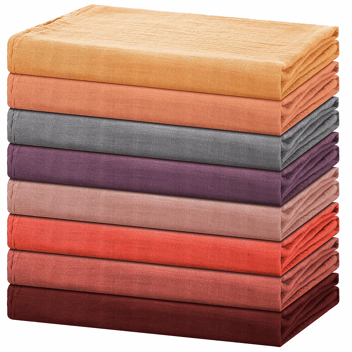 Oudain 8 Pack Muslin Baby Blankets Swaddle Soft Cotton Blankets Breathable Skin Friendly Newborn Receiving Gender Neutral Unisex Nursery Swaddling Blankets 47 x 47 Inch for Boy Girl