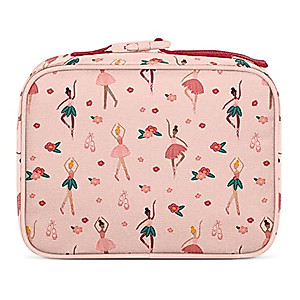Simple Modern Kids Lunch Box for Toddler | Reusable Insulated Bag for Girls, Boys | Meal Containers for School with Exterior and Interior Pockets | Hadley Collection | Pink Ballerina