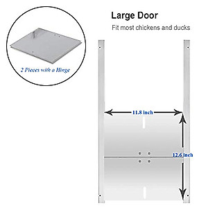 JVR Chicken Coop Door Automatic Smart 2.4 GHz WIFI Opener with Safety Mechanism, Work With Alexa & Google Assistant, Rainproof Sunrise/Sunset Timer Controller Actuator Motor APP/Remote (Smart Version)