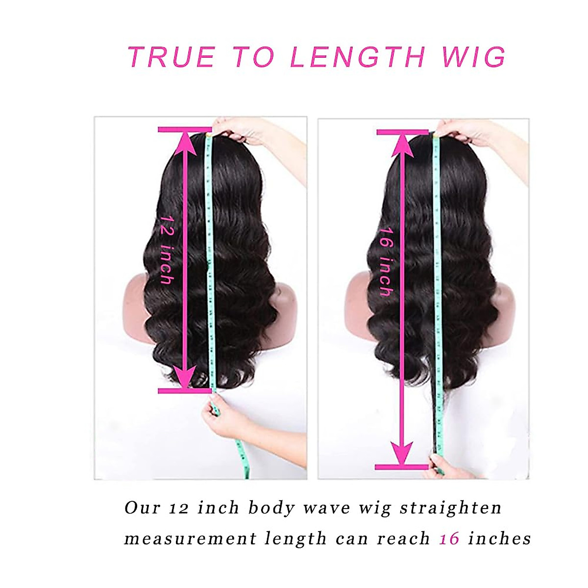 Foreverlove Body Wave Lace Front Wigs Human Hair Pre Plucked with Baby Hair 200% Density Unprocessed Brazilian Virgin Remy Human Hair 13x4 Transparent Lace Frontal Wigs for Women (12 Inch)