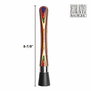 Baltique Marrakesh Collection Muddler for Cocktails with Non-Scratch Head for Mojitos and Fruit Based Drinks