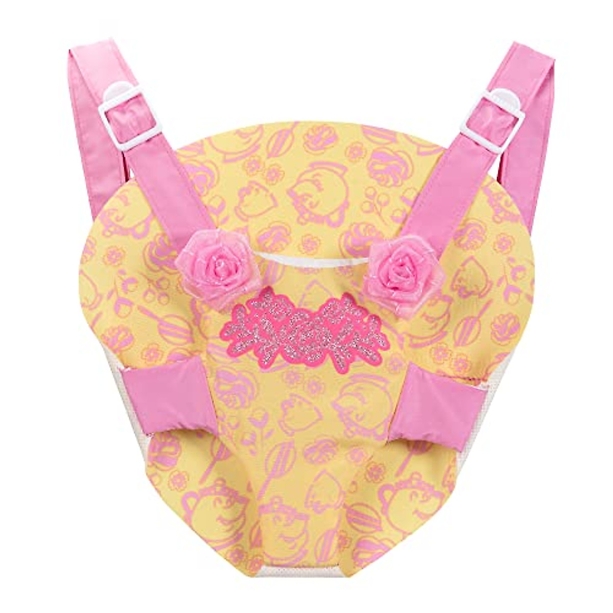 Disney Princess Belle Baby Doll Deluxe with Tiara, Carrier, Plush Friend, Pacifier, Bib & Baby Bottle [Amazon Exclusive]