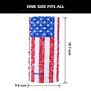 Goture Fishing Face Mask UPF 50+ Elastic Multi Scarf UV Protection Breathable Cooling Face Scarf Cover for Unisex Summer Outdoor Activities